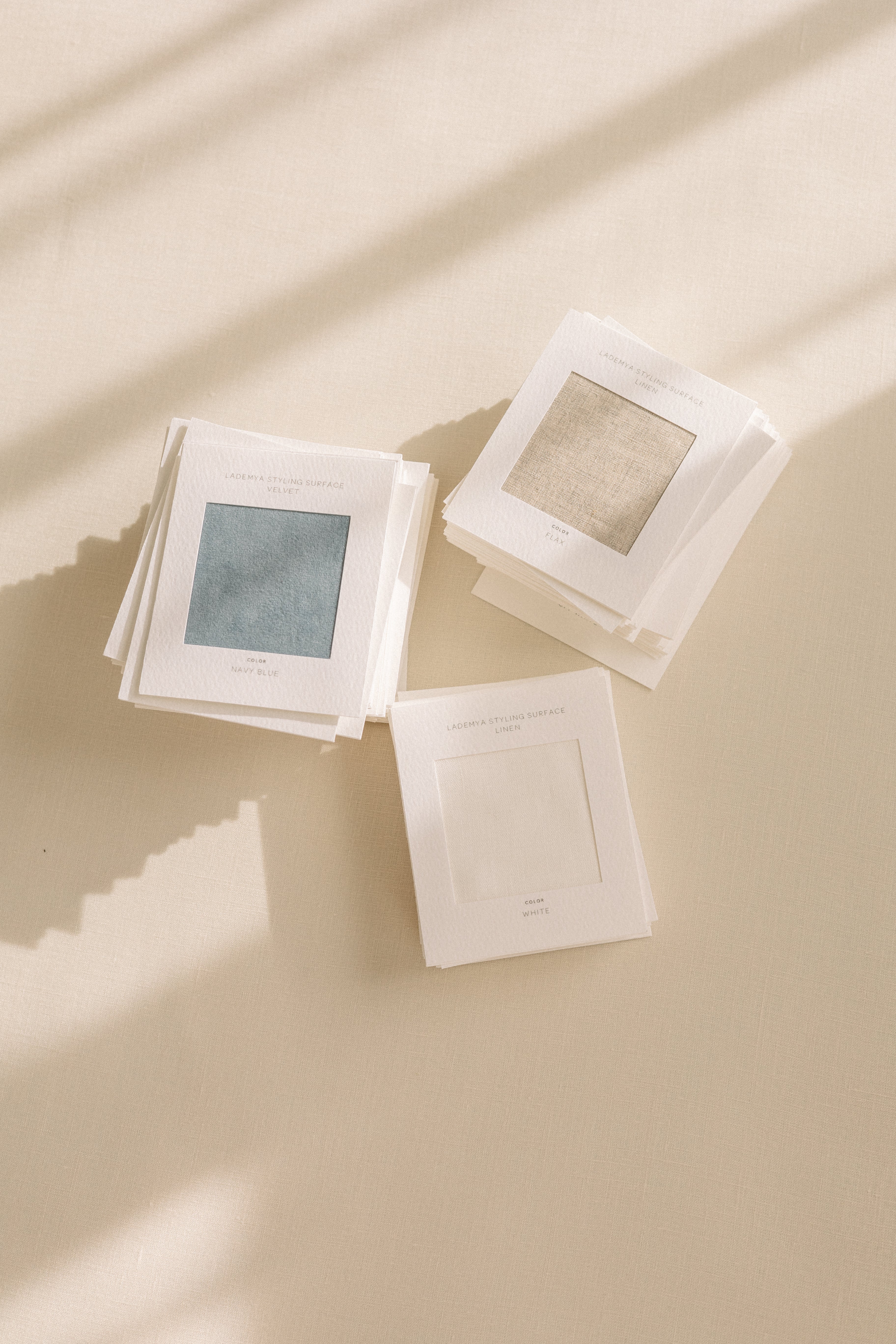 Styling Surface Sample Card / Linen & Velvet – Lademya Silks